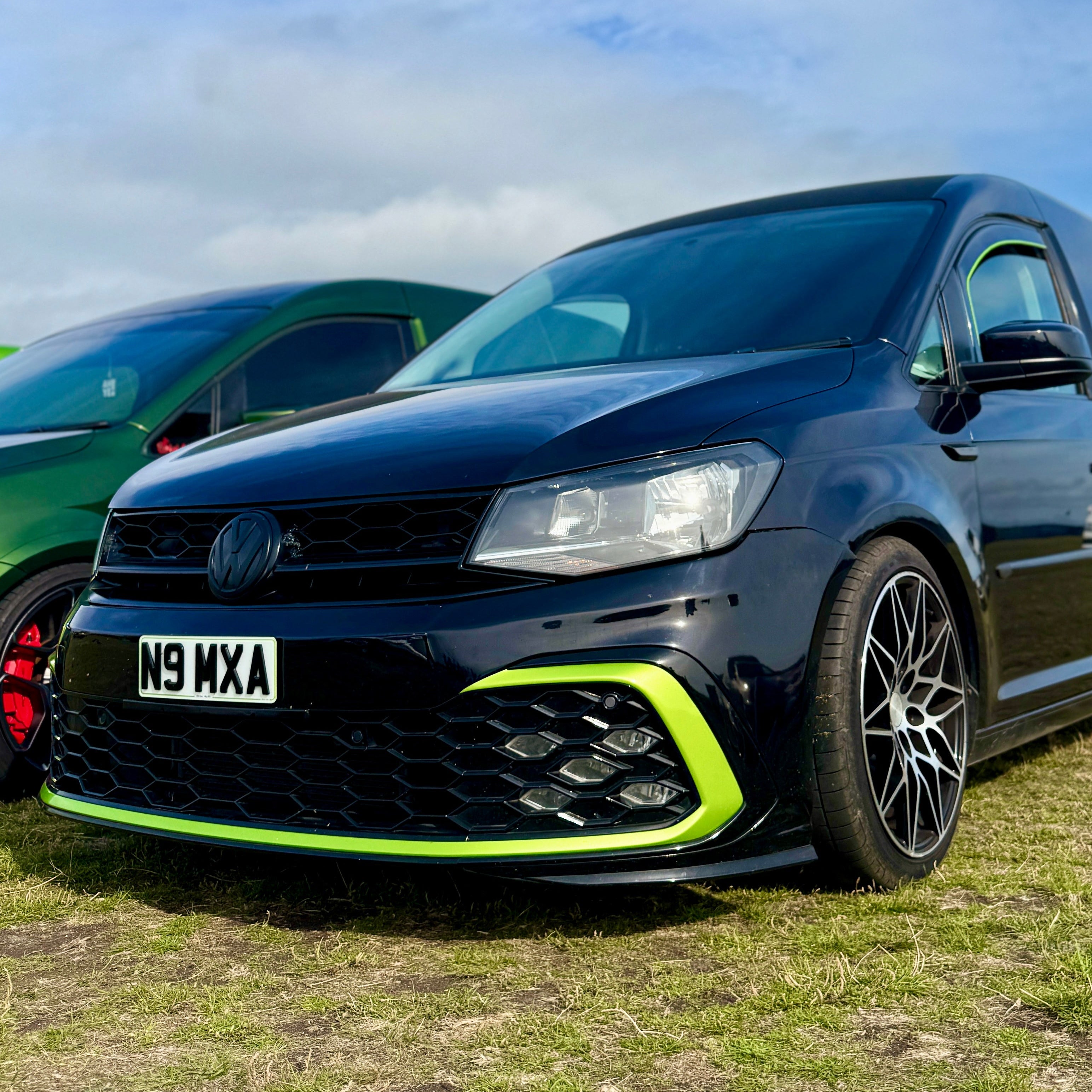 VW Caddy Hybrid Bumper - MK8 Golf - Fog lights & lower grilles include ...